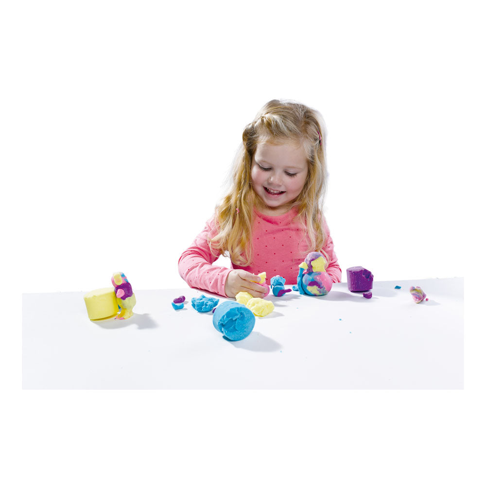 SES CREATIVE Children's Glitter Clay Modelling Clay Set, 4 Colour Pots ...