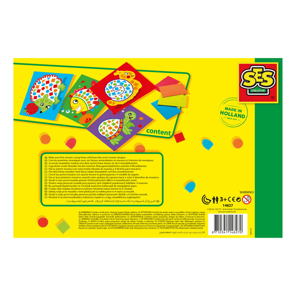 SES CREATIVE Children's I Learn to Make Mosaics Set, 3 to 6 Years, Mul ...