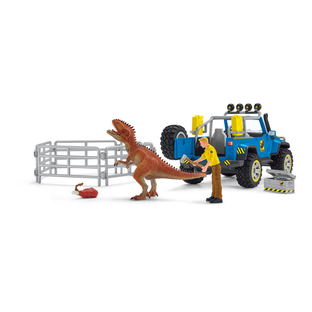 SCHLEICH Dinosaurs Off-Road Vehicle with Dino Outpost Playset, 4 to 10 ...
