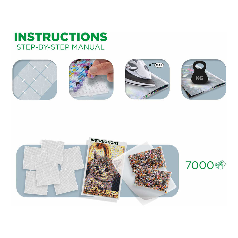 SES CREATIVE Cat Beedz Art Mosaic Kit, 7000 Iron-on Beads, Unisex, Eig ...