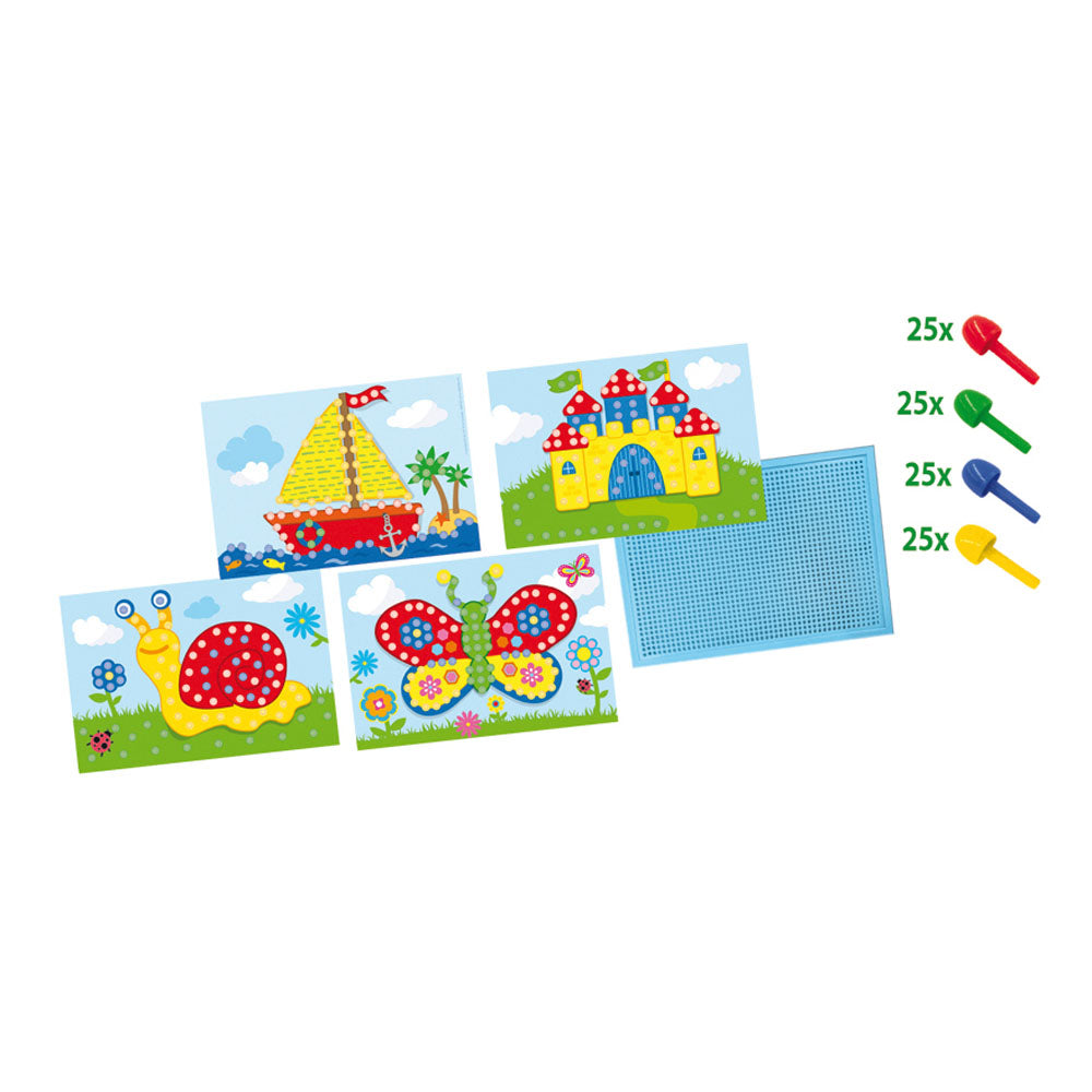 SES CREATIVE Mosaic Board with Cards, 3 to 6 Years (14898) – MyToyBox